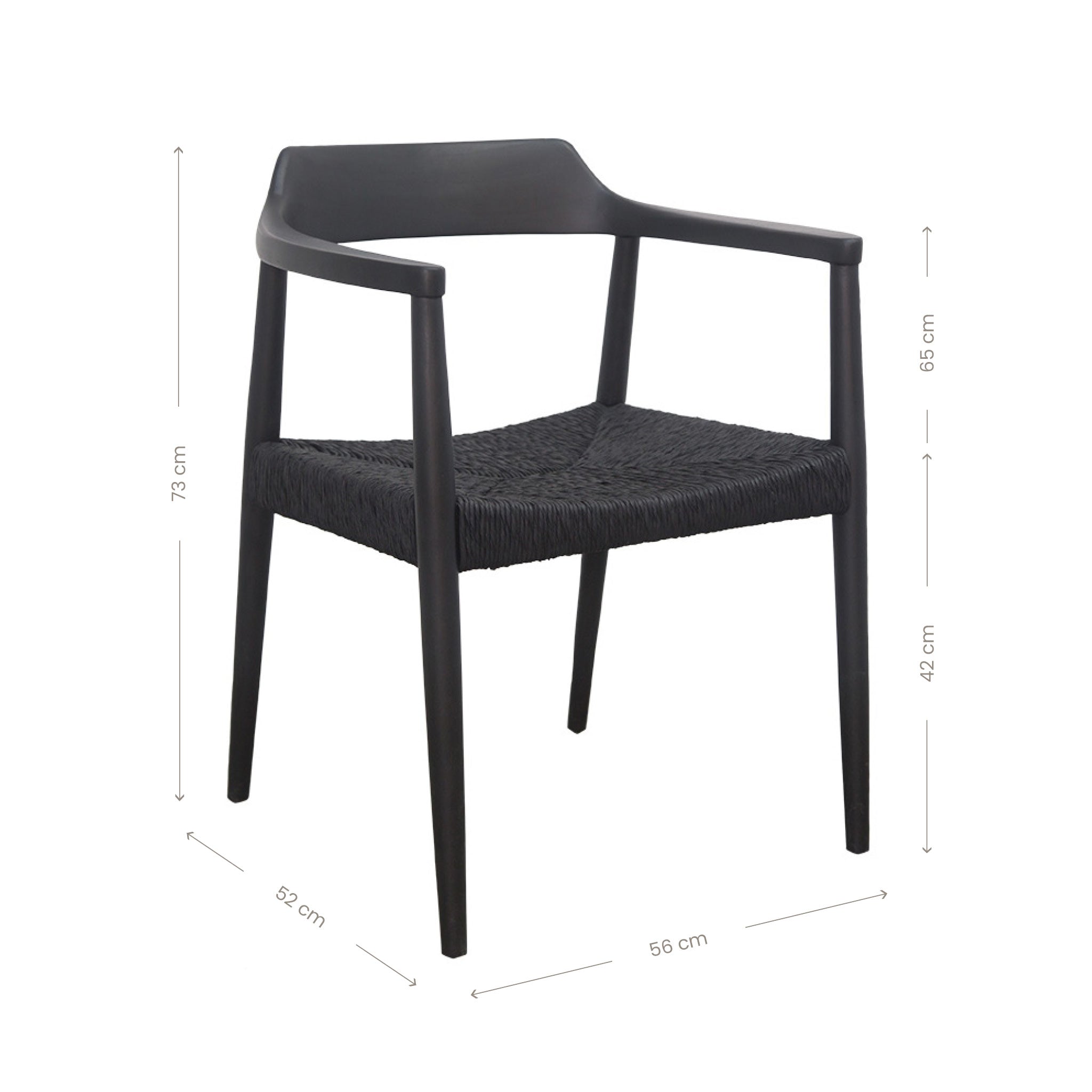 Amara Timber & Rattan Armchair Black – KULALA Living