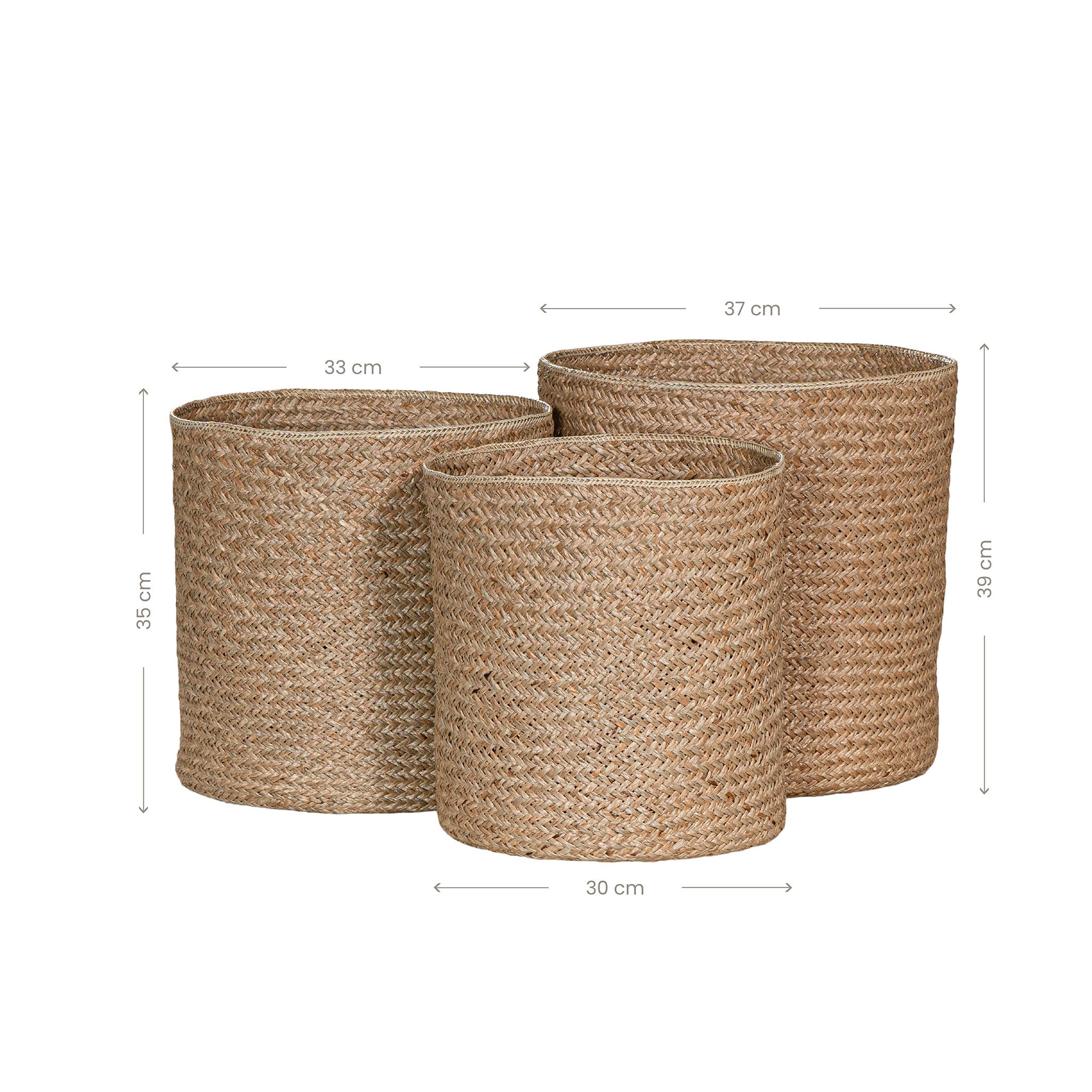 Lemba Handwoven Mendong Grass Weave Baskets (Set of Three) – KULALA Living