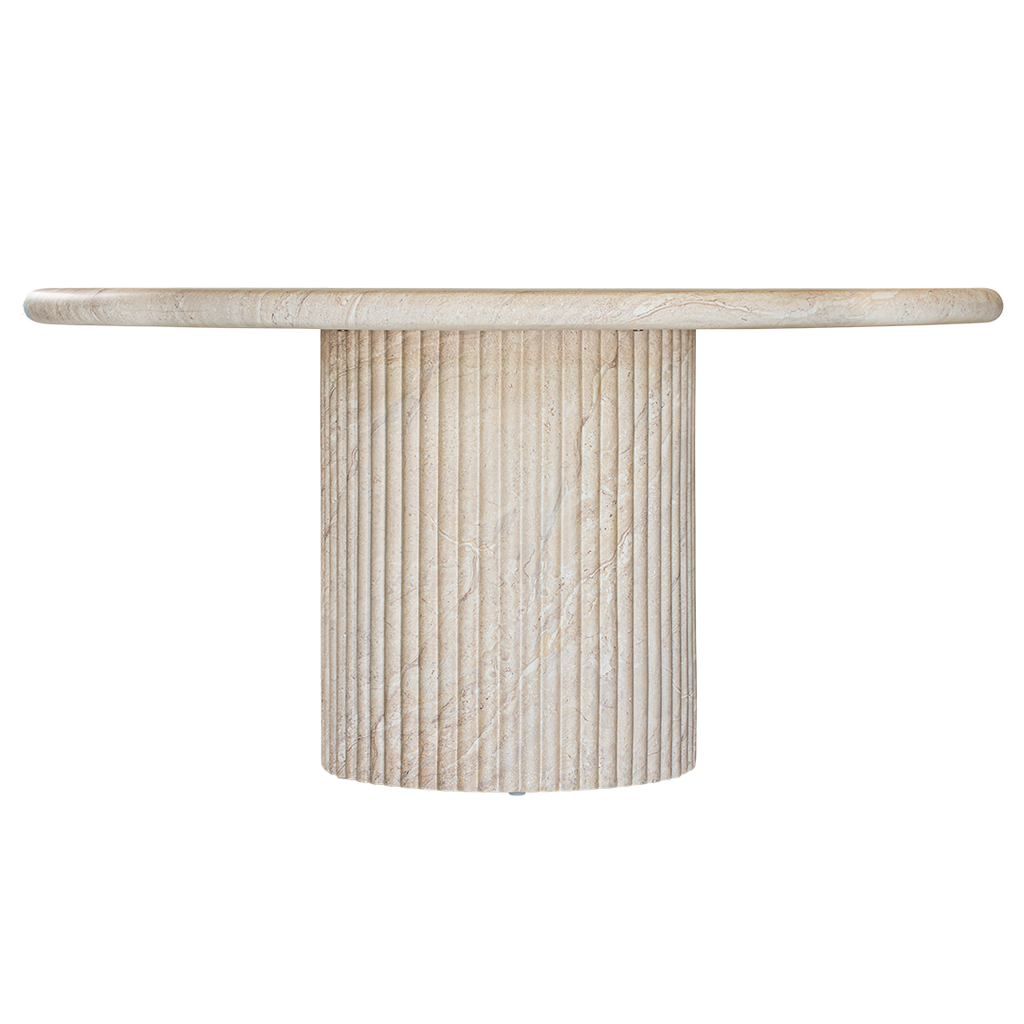 Alama Dune Concrete Dining Table – Sculptural Round Design | KULALA Living