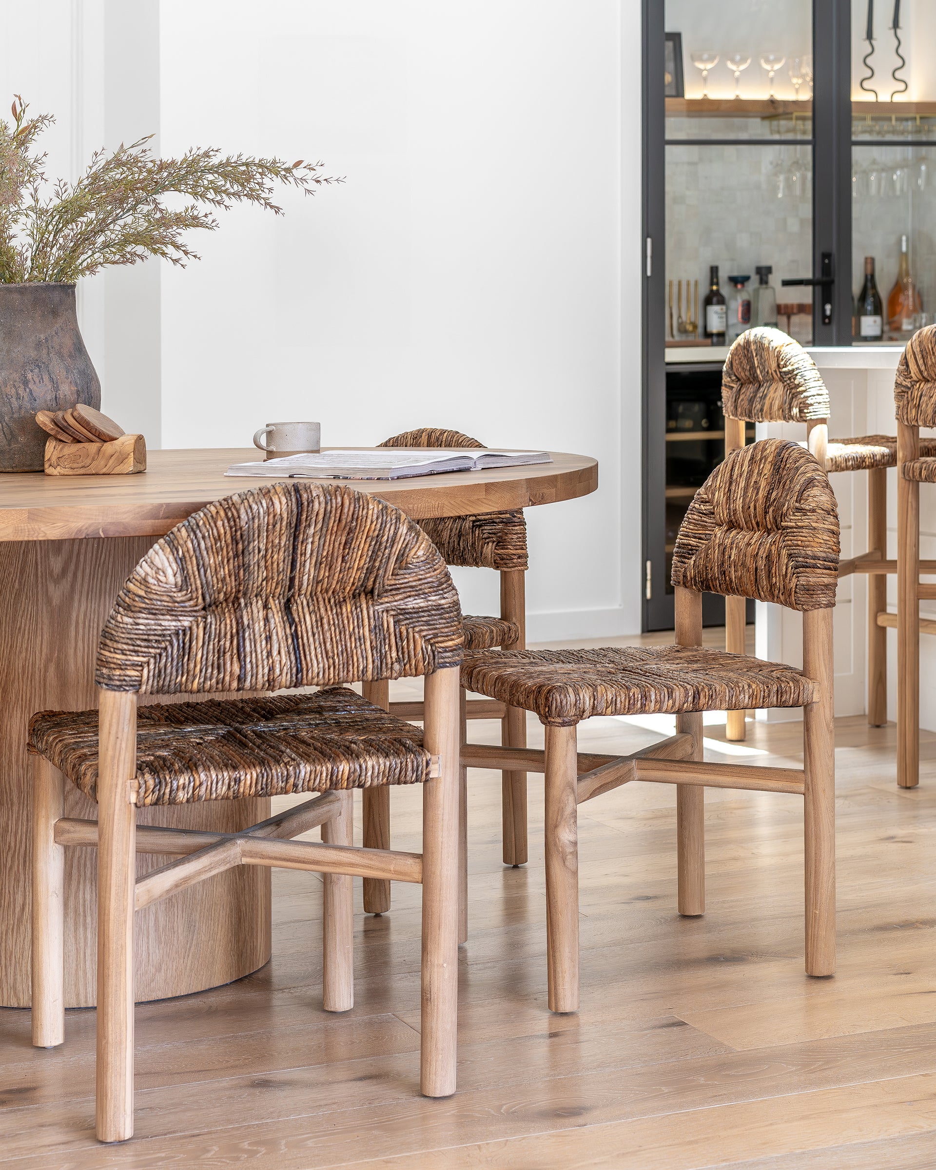 Asha Teak & Rattan Dining Chair Natural – KULALA Living