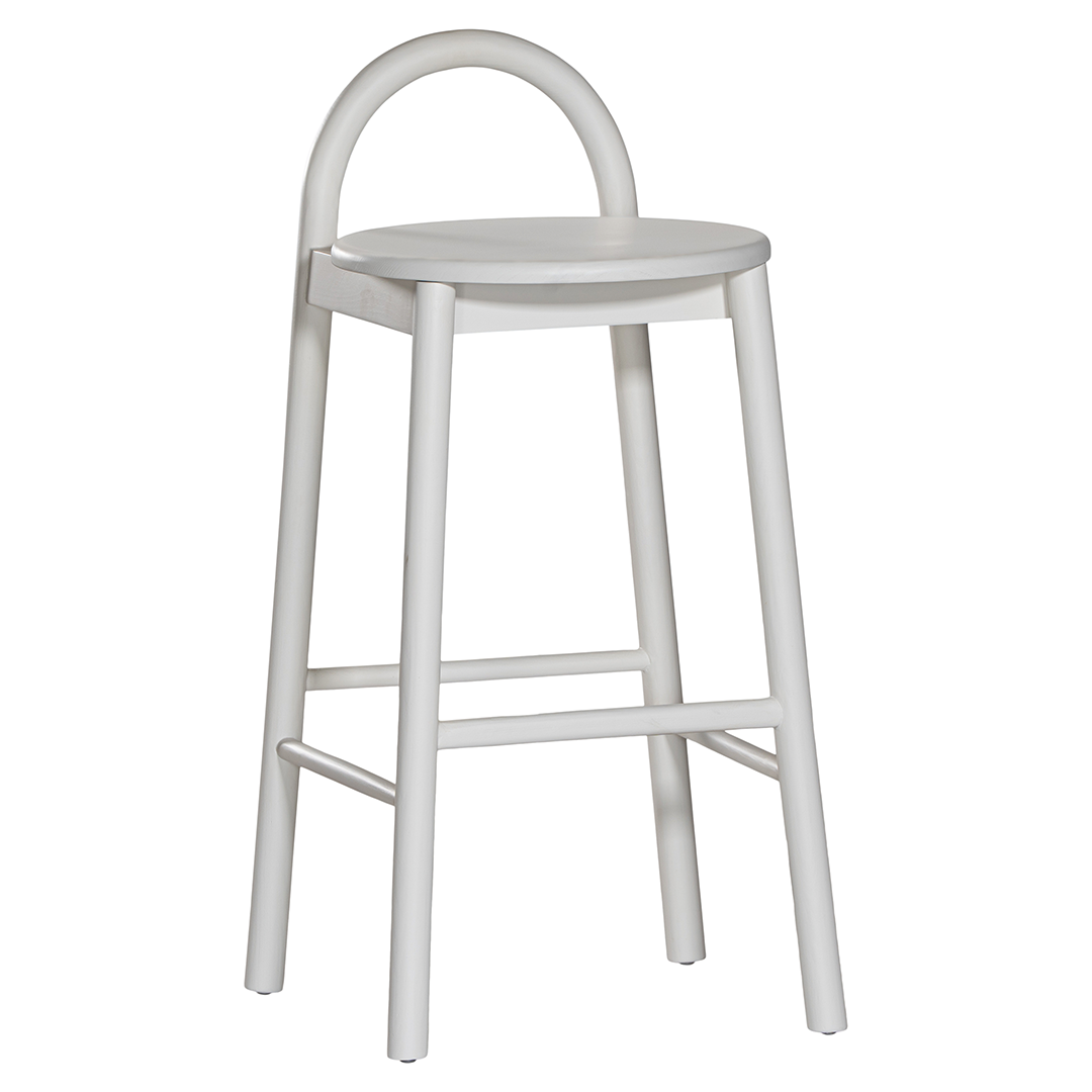 Milo Arched Back Barstool | Wooden Counter Stool, Modern Scandinavian ...