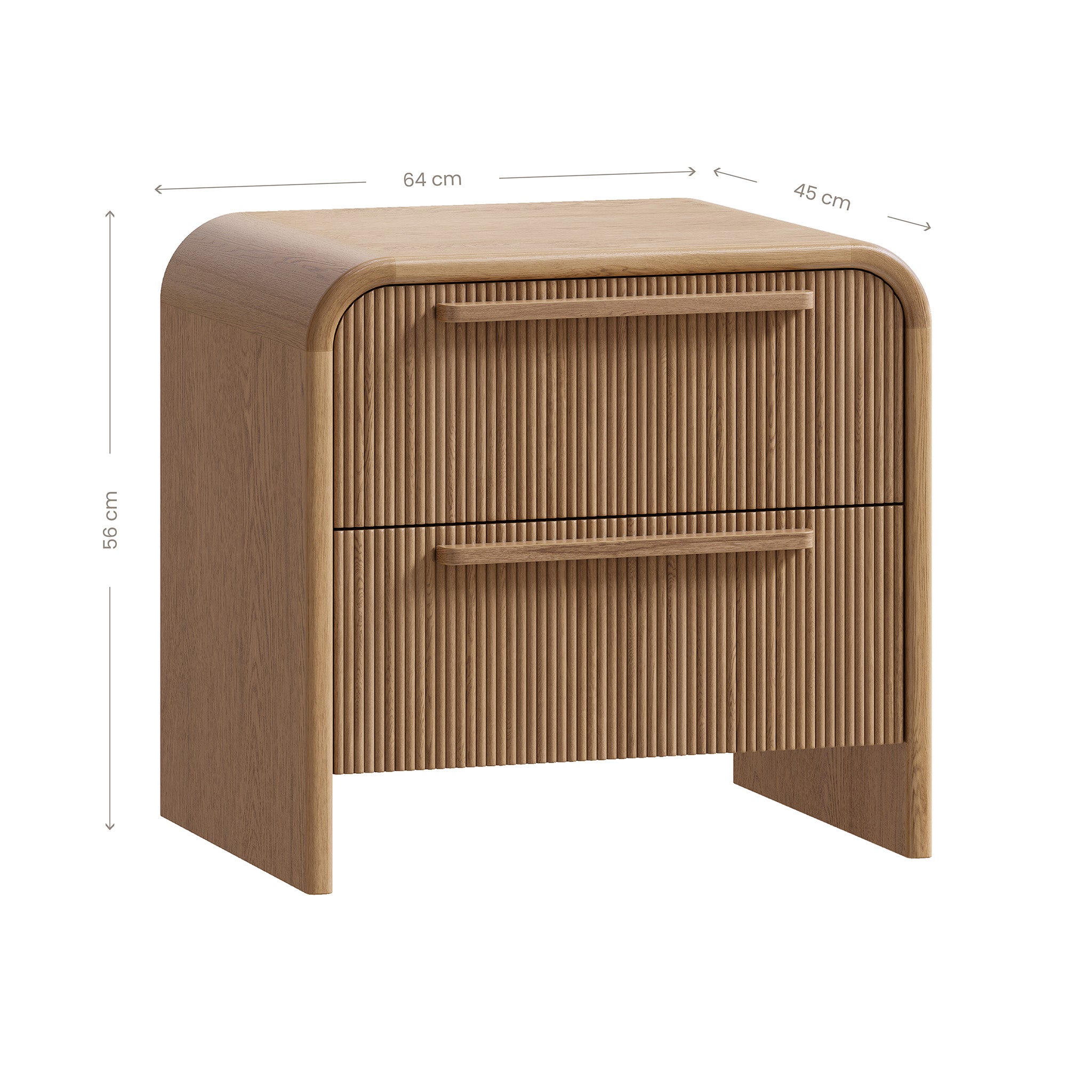 Flynn Oak Bedside Table Natural – KULALA Living