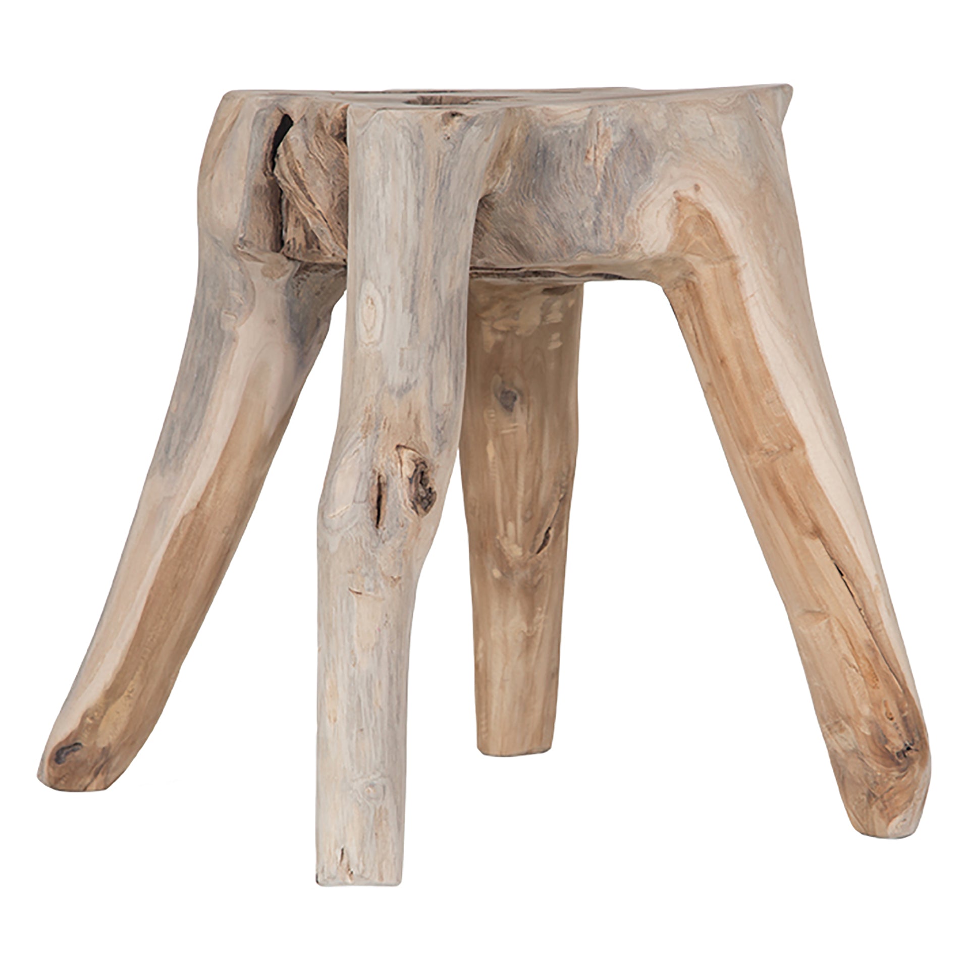 Kosi Hand-carved Teak Root Stool Black – KULALA Living